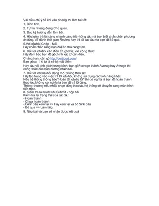 Cấu trúc và giao diện bài thi ic3 | DOC