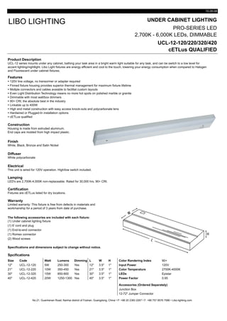 Cut sheet ucl 12 | PDF