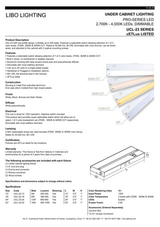 Cut sheet ucl 23 | PDF