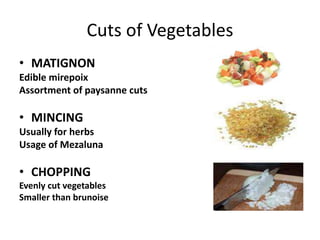 Cuts of veg | PPTX