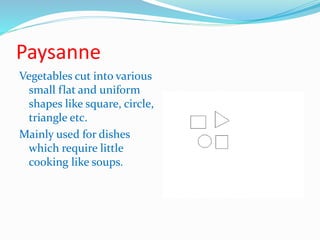 Cuts of vegetables | PPTX