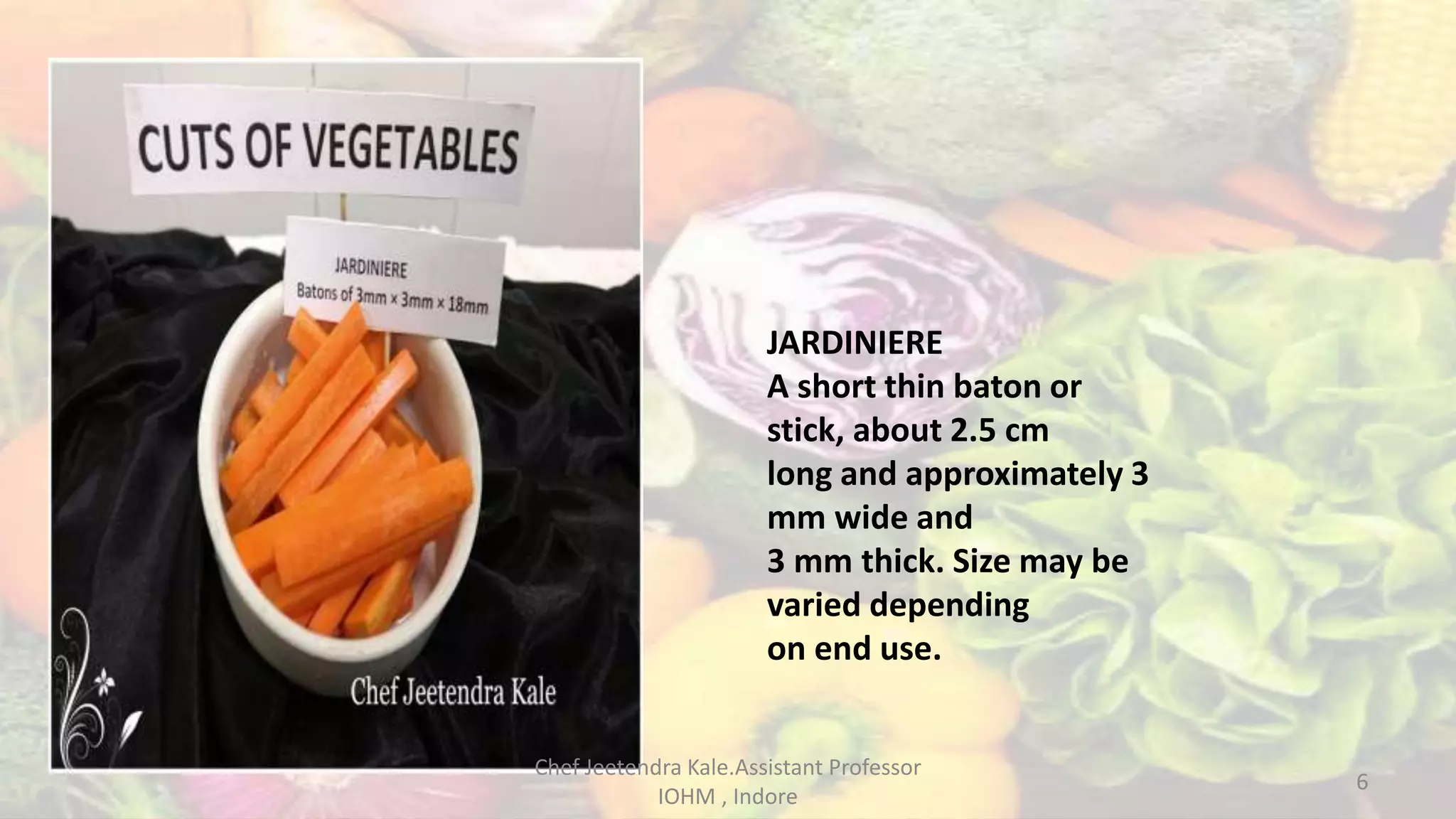 Cuts of vegetables | PPTX