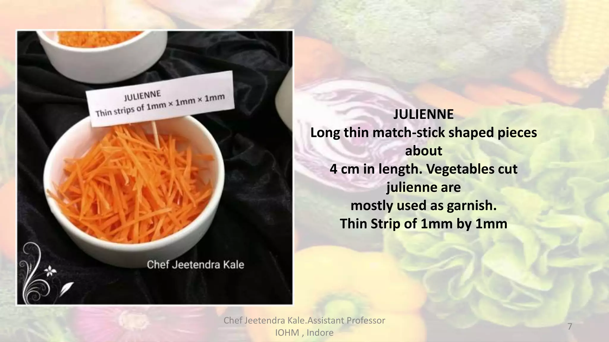 Cuts of vegetables | PPTX