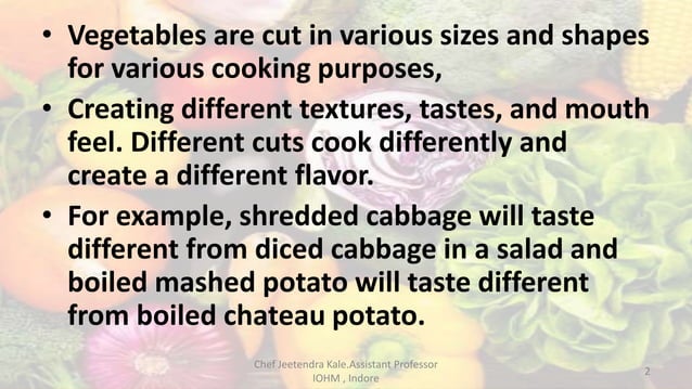 Cuts of vegetables | PPTX