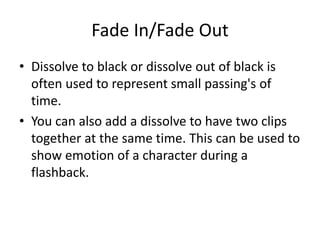 Cuts & transitions | PPTX