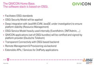 Cut the Gordian Knot - The QIVICON Ecosystem for Smarthome - Jochen Hiller,Carsten Otto | PPT