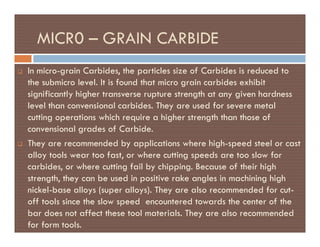 Cutting tool material | PDF | Chemistry | Science