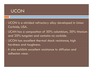 Cutting tool material | PDF | Chemistry | Science
