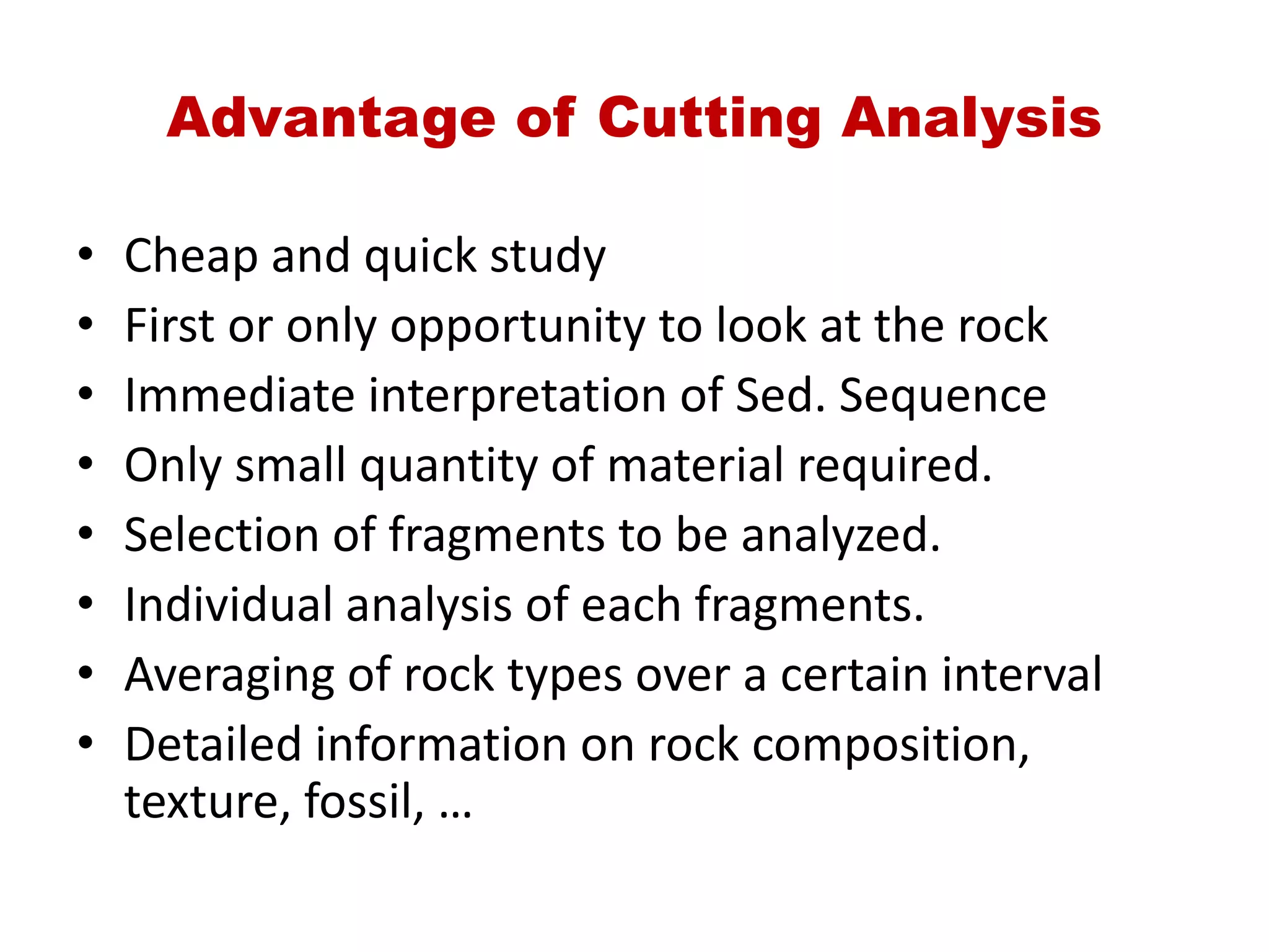 Cutting analysis (part 1) | PDF | Geology | Science