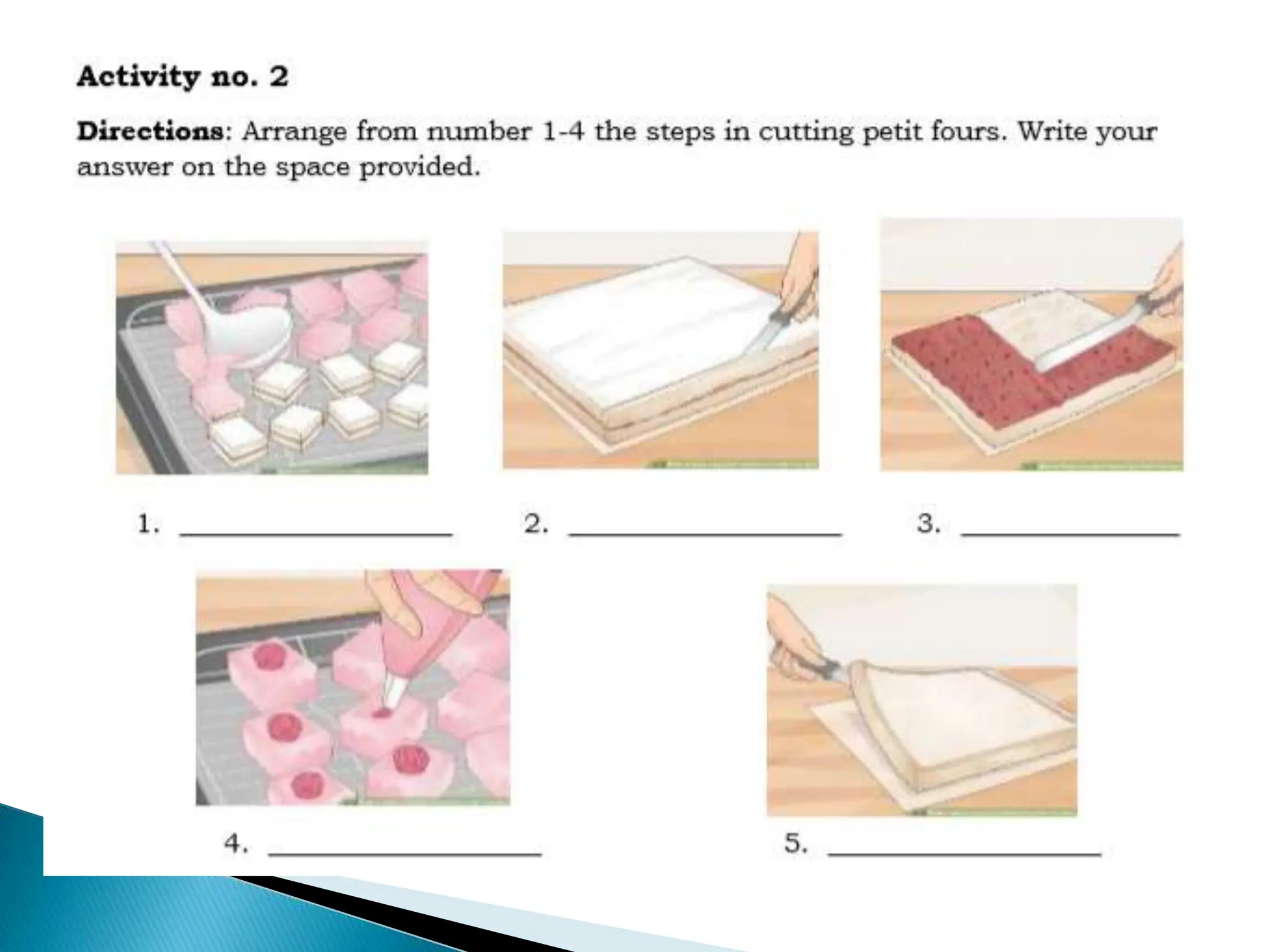 Cutting and assembling petit fours gra 9 | PPTX