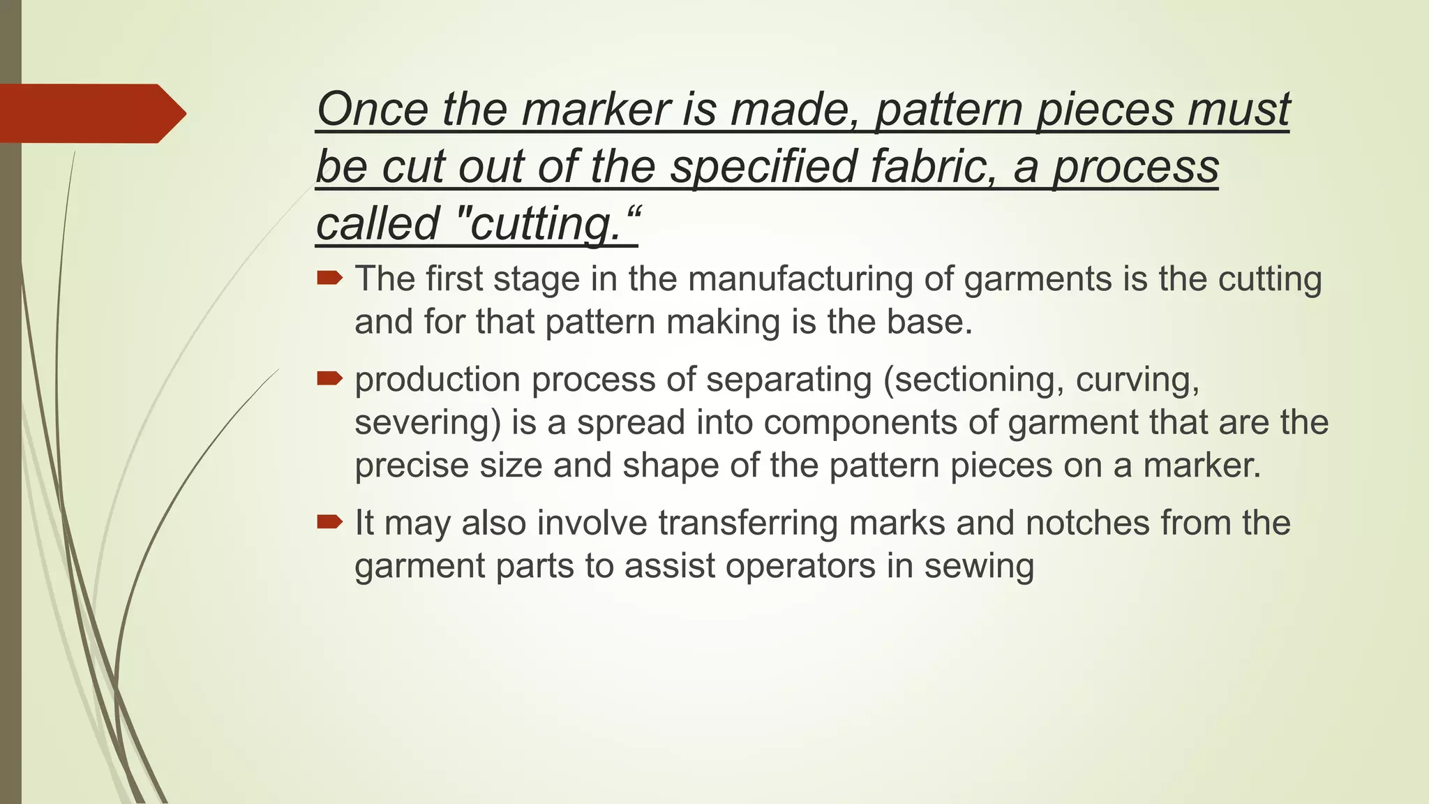 Cutting department | PPTX