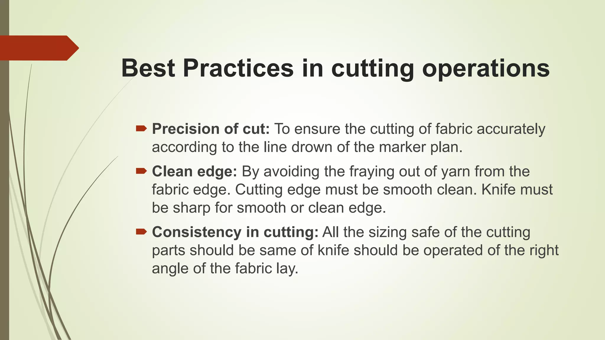 Cutting department | PPTX