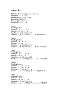 Cutting edge tests_teachers_notes | PDF