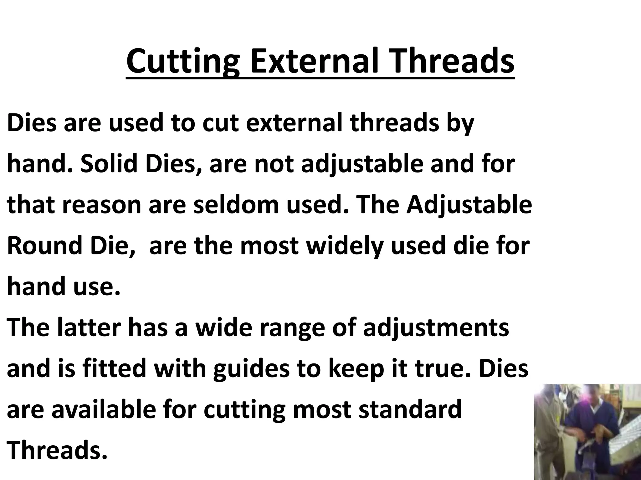 Cutting External Threads Pptx