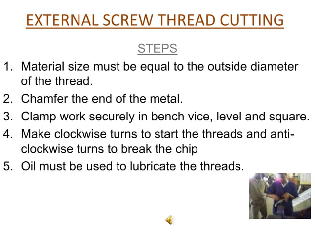 Cutting external threads | PPT