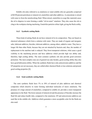 Cutting fluid for machining | PDF