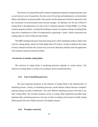 Cutting fluid for machining | PDF