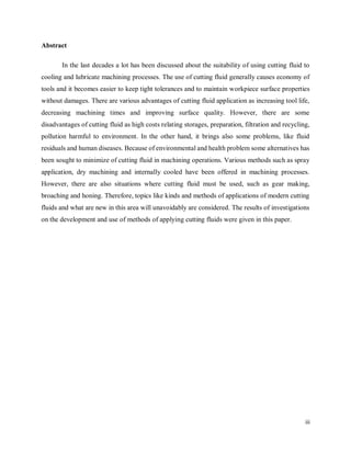 Cutting fluid for machining | PDF