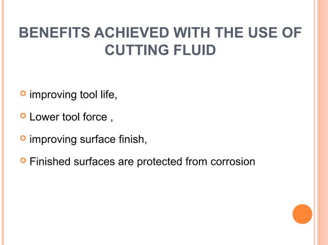 Cutting fluids,Uses,Effects over humans | PPT | Chemistry | Science
