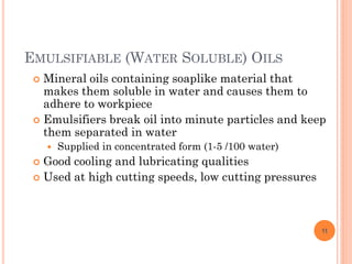 Cutting fluids presentation about cutting | PDF