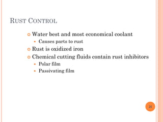 Cutting fluids presentation about cutting | PDF