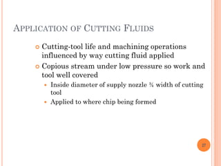 Cutting fluids presentation about cutting | PDF