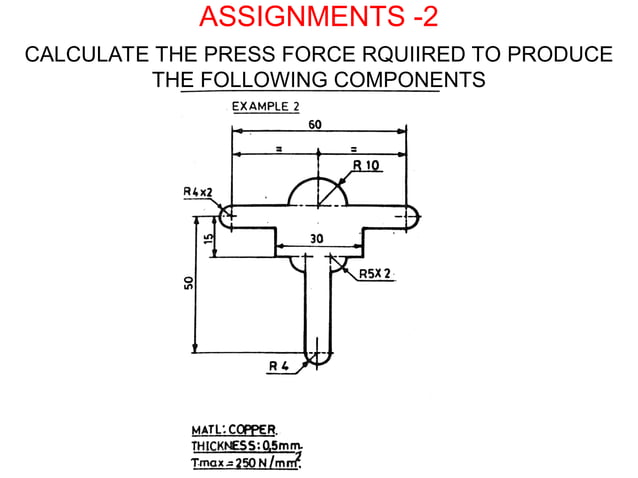 Press Tool Design Cutting Force Calculation Force Ppt