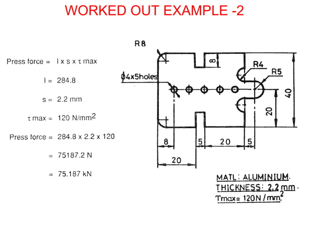 Press tool Design cutting force calculation FORCE.ppt