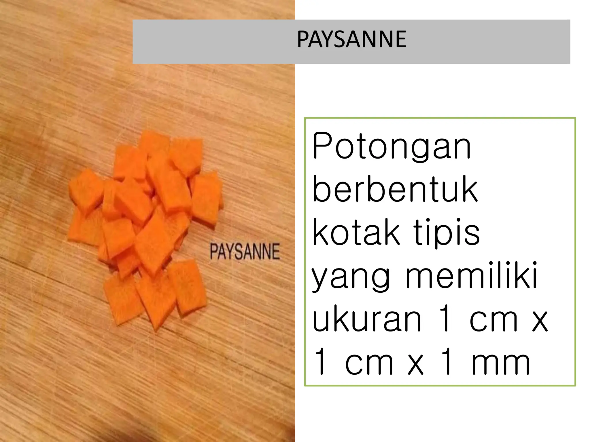 Cutting Method (teknik potongan sayuran ) | PPTX