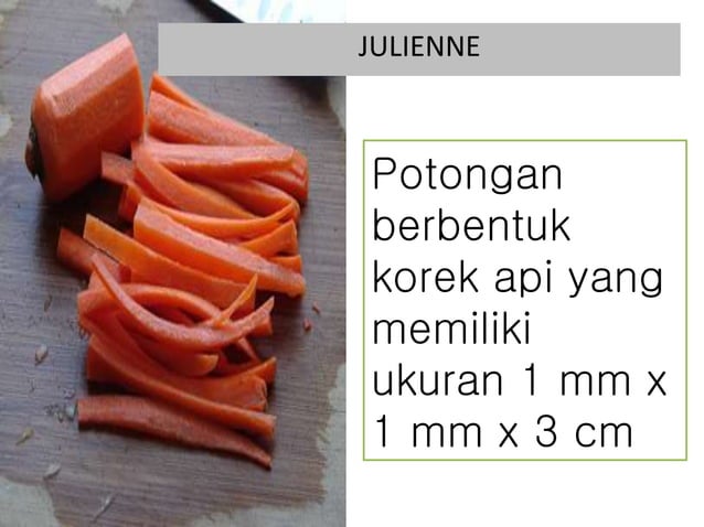 Cutting Method (teknik potongan sayuran ) | PPTX