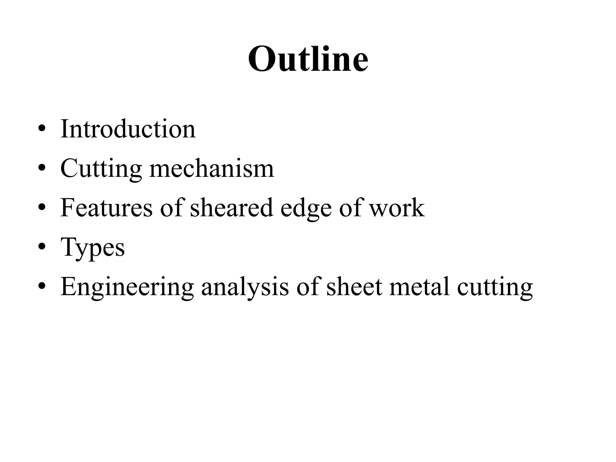 Cutting operations | PPTX
