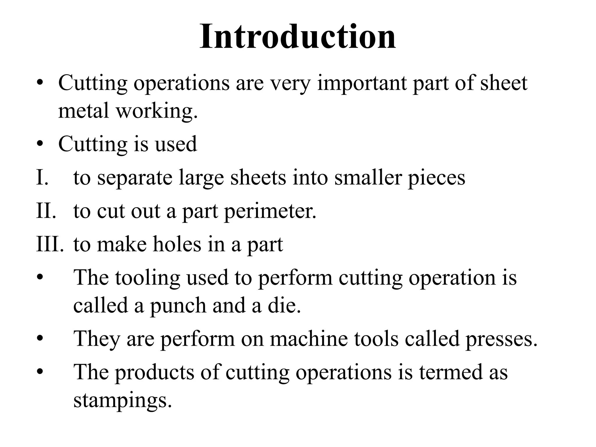Cutting operations | PPTX