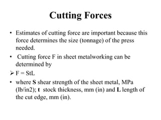 Cutting operations | PPTX