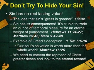 Cutting Out the Secret Sin | PPT