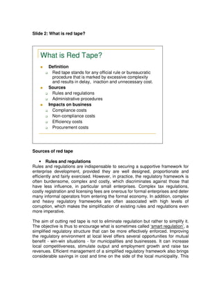 Cutting Red Tape To Improve the Business Environment | PDF