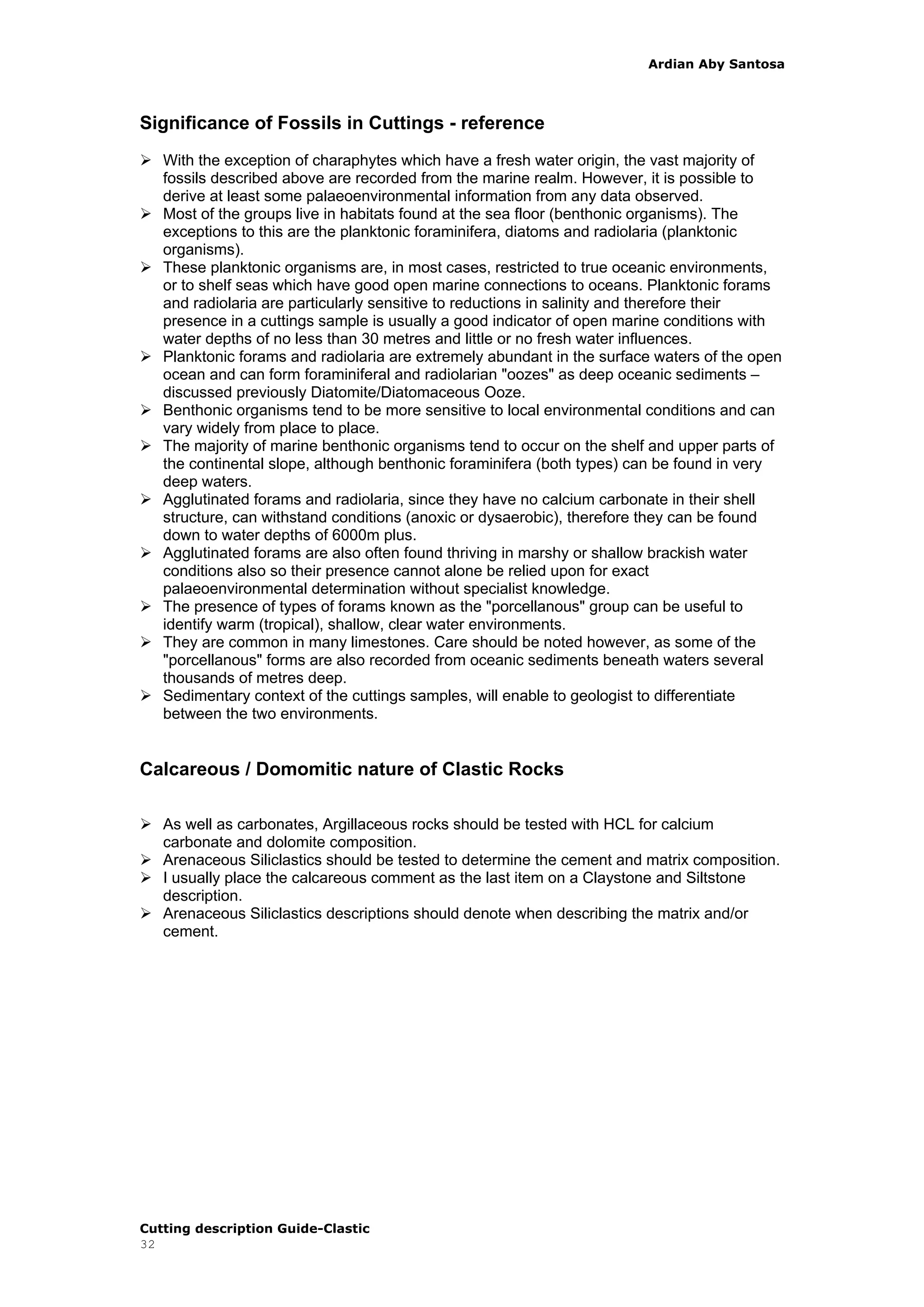 Cuttings descriptions-clastic | PDF