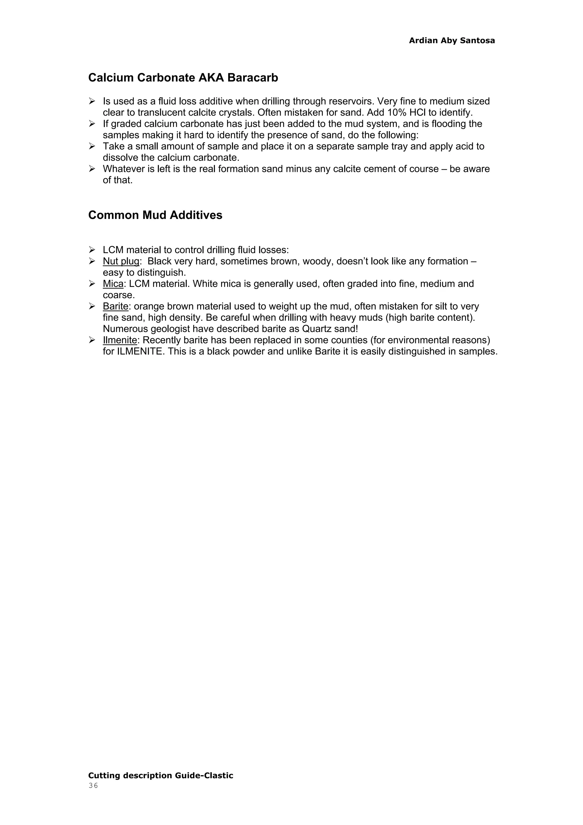 Cuttings descriptions-clastic | PDF