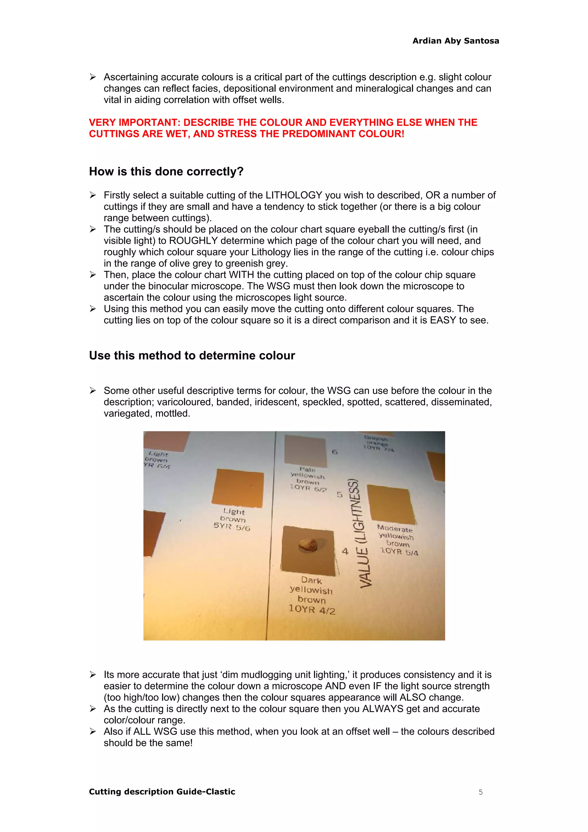 Cuttings descriptions-clastic | PDF