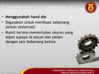 Cutting screw threads | PPT