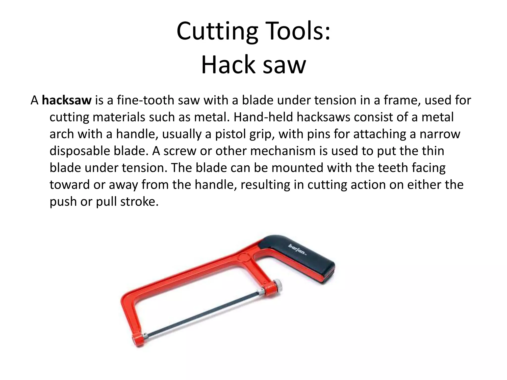 Cutting, smoothing, planning, shaping | PPTX