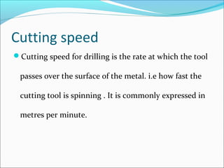 Cutting speed and feed | PPT