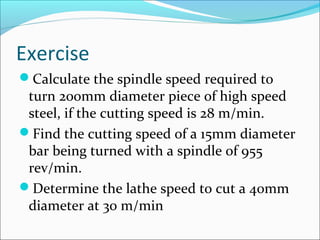 Cutting speed for turning | PPT