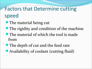 Cutting speed for turning | PPT