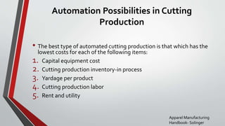 Cutting technology in garment industry | PPTX