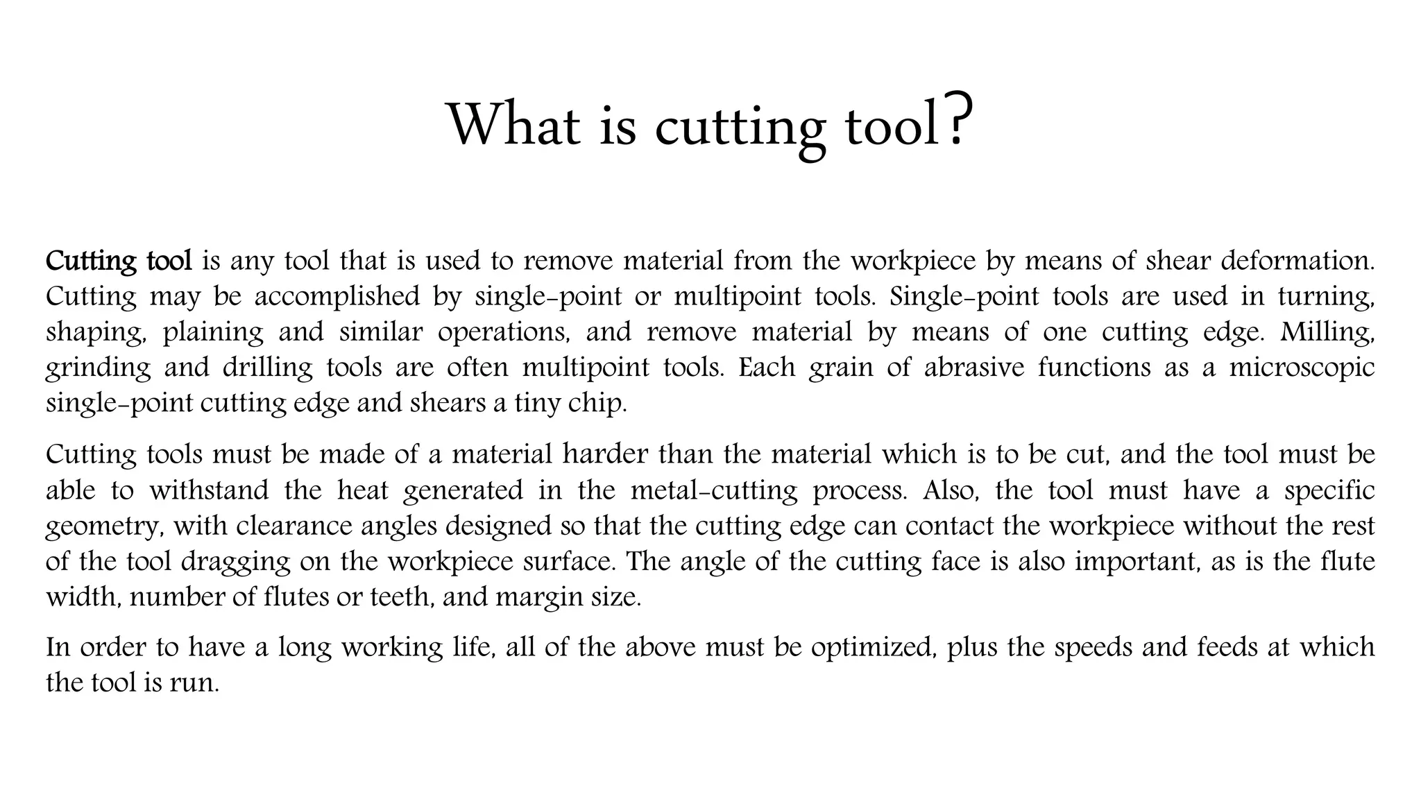 Cutting tools | PPTX