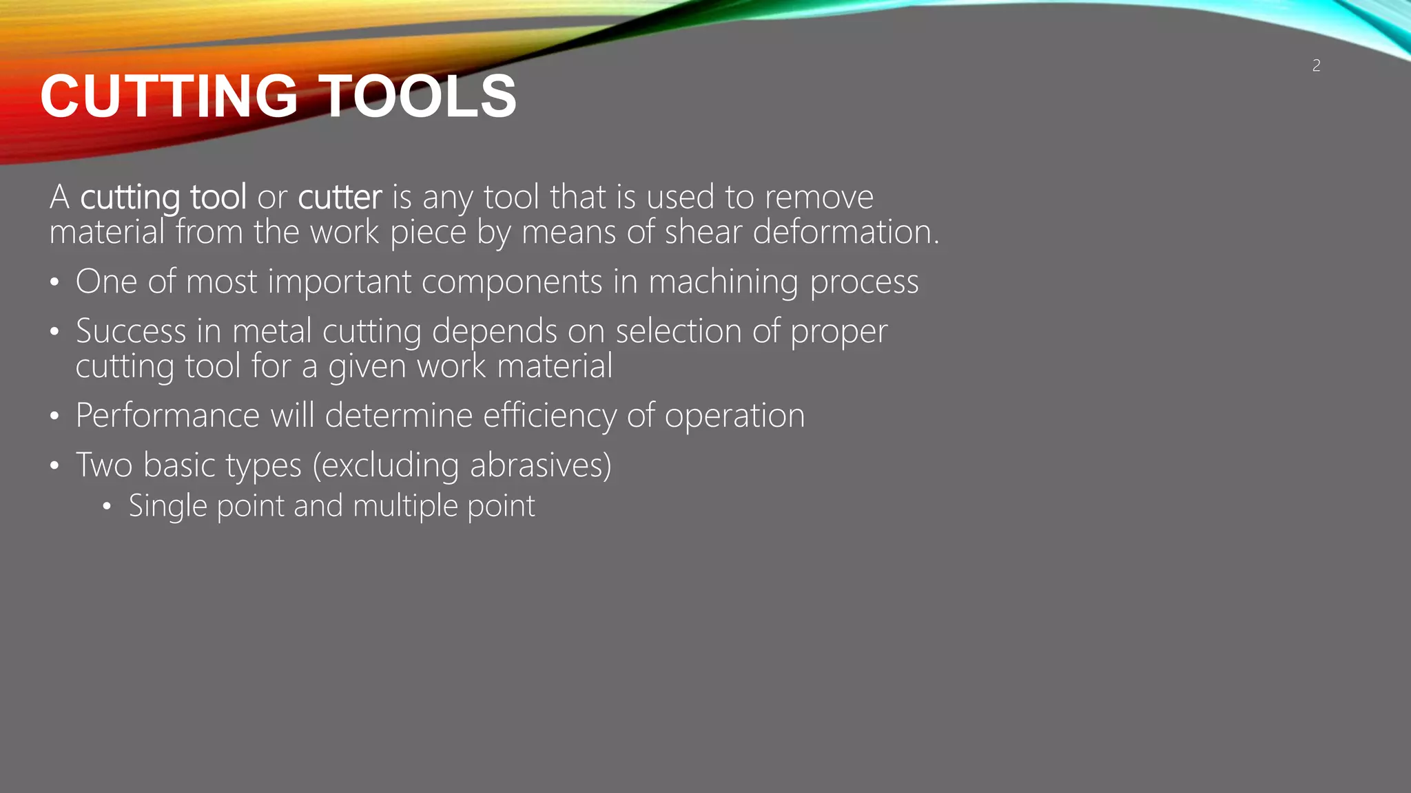 Cutting tools | PPTX