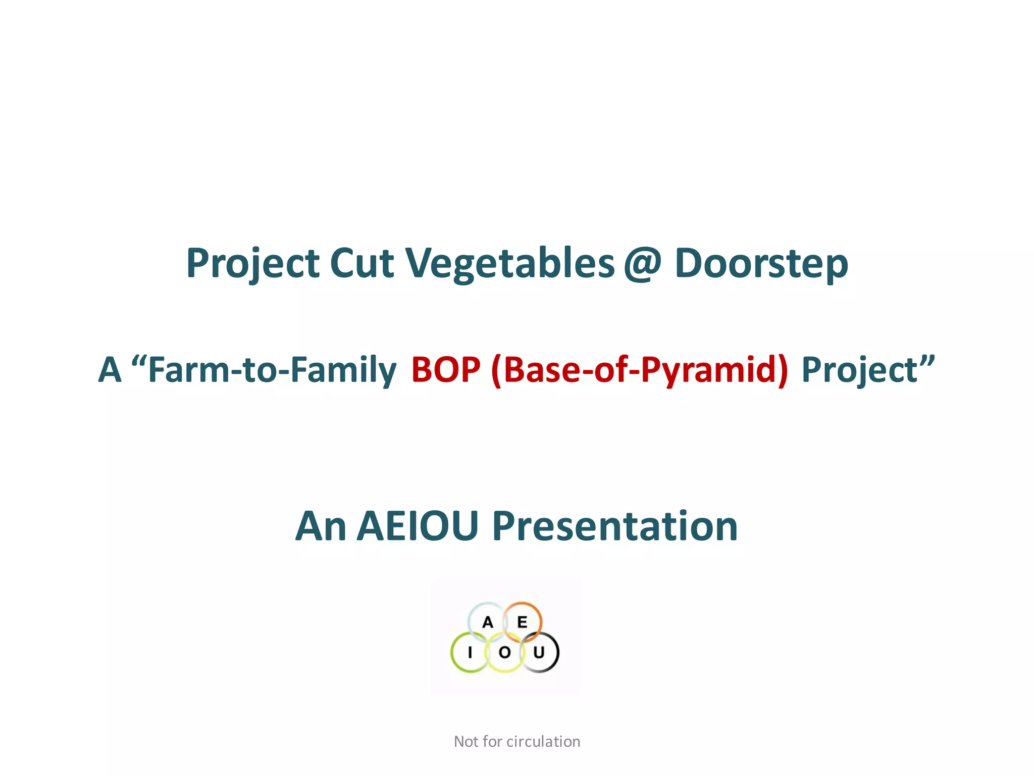 Cut Vegetables @ Doorstep Bop Project | PDF