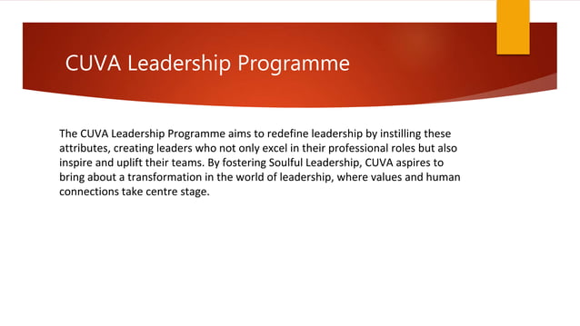 Unlock Your Leadership Potential: Join CUVA Leadership Programme's ...