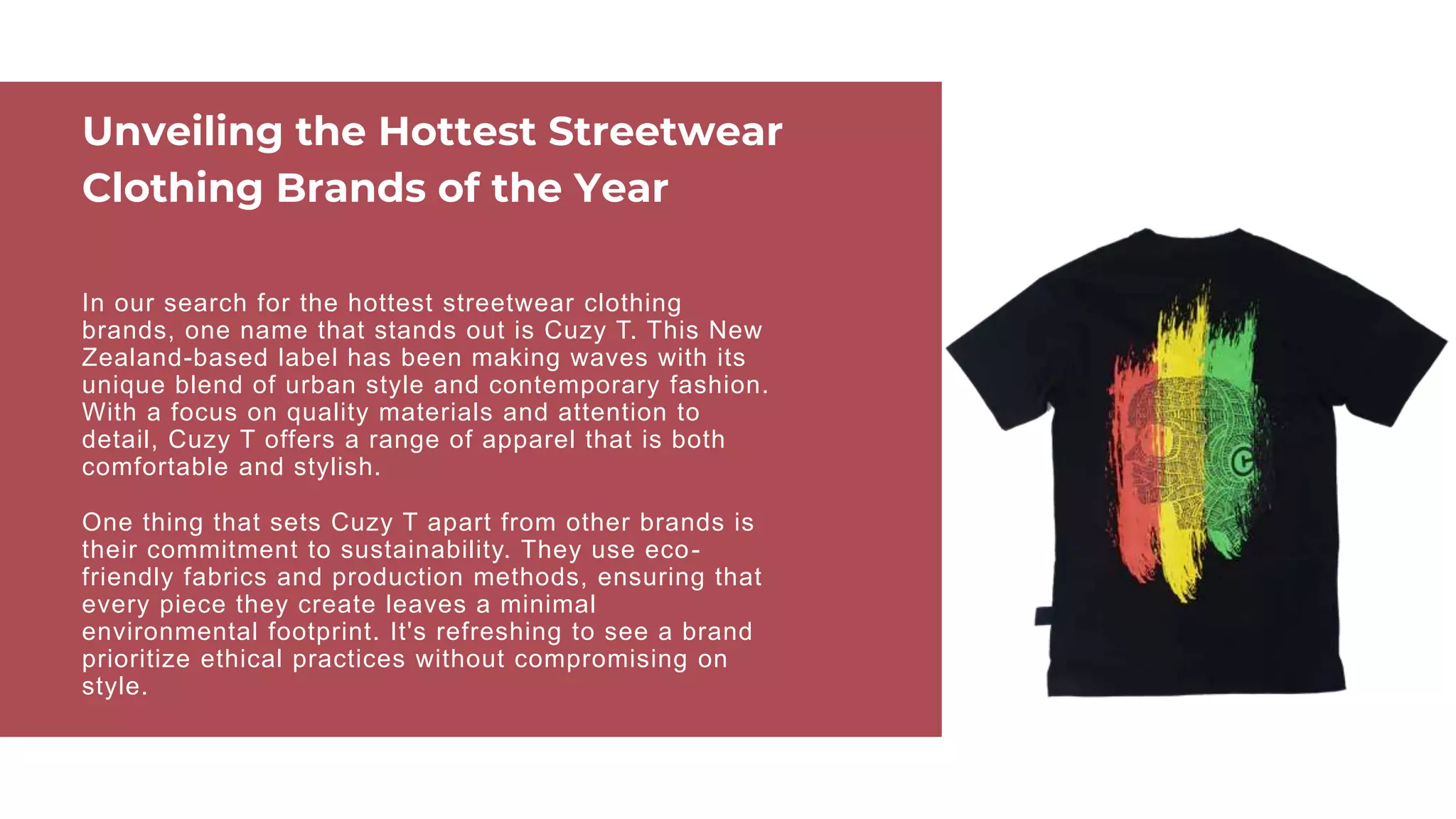 Cuzy T - One of the Best Streetwear Clothing Brands in New Zealand.pptx