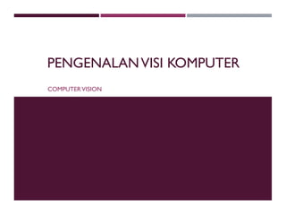 introduction computer vision image clasifikasifikasi | PDF